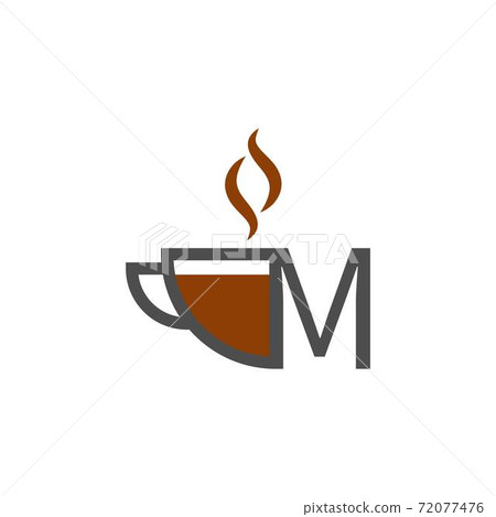 Coffee cup icon design letter M logo concept - Stock Illustration ...