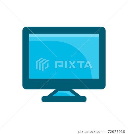 monitor blue icon vector illustration isolated... - Stock Illustration ...