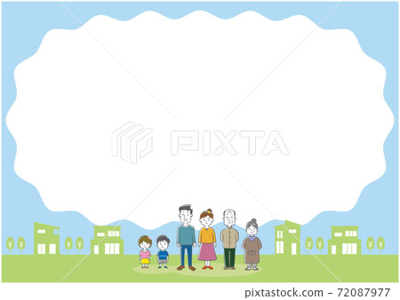 Background material for three generations of... - Stock Illustration ...