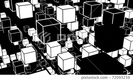 Black and white square abstract, simple... - Stock Illustration ...