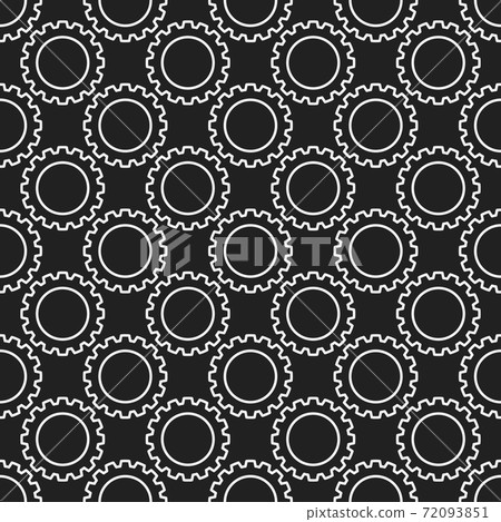 Vector outline dark seamless pattern with Cog... - Stock Illustration ...