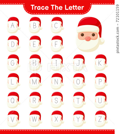 Trace the letter. Tracing letter alphabet with... - Stock Illustration ...