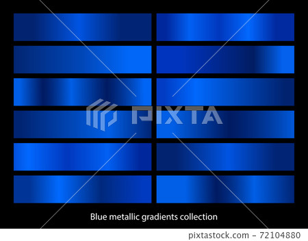 Blue metallic gradient template set - Stock Illustration [72104880] - PIXTA