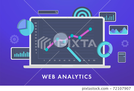 Web Analytics, Statistical Data Analysis and... - Stock Illustration ...