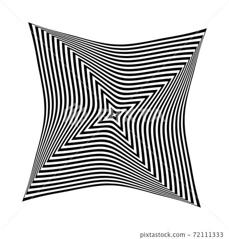 Op art design element. Twisting rotation movement. - Stock Illustration ...