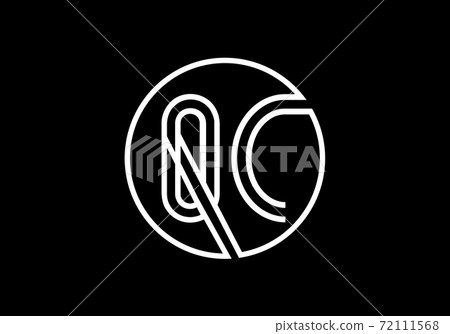 Initial Monogram Letter Q C Logo Design Vector... - Stock Illustration ...