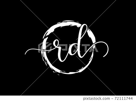 Initial Monogram Letter R D Logo Design Vector... - Stock Illustration ...
