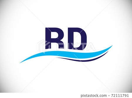 Initial Monogram Letter R D Logo Design Vector... - Stock Illustration ...