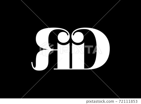 Initial Monogram Letter R D Logo Design Vector... - Stock Illustration ...