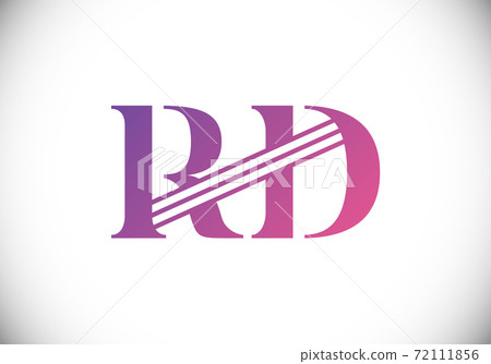 Initial Monogram Letter R D Logo Design Vector... - Stock Illustration ...