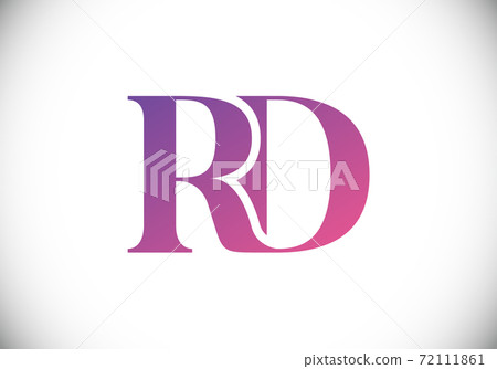 Initial Monogram Letter R D Logo Design Vector... - Stock Illustration ...