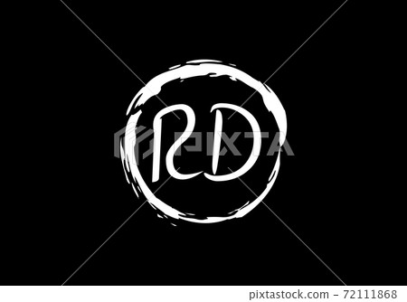 Initial Monogram Letter R D Logo Design Vector... - Stock Illustration ...