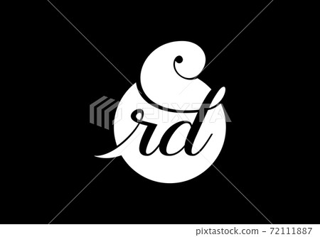 Initial Monogram Letter R D Logo Design Vector... - Stock Illustration ...