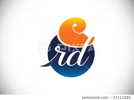 Initial Monogram Letter R D Logo Design Vector... - Stock Illustration ...
