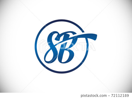 S B Initial Letter Logo Design Vector Template....-插圖素材 [72112189 ...