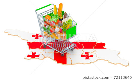 Purchasing power in Georgia concept. Shopping... - Stock Illustration ...