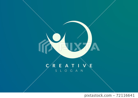 Logo design of people who are happy to... - Stock Illustration ...
