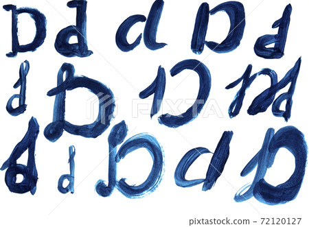 The letter D is drawn in different versions. - Stock Illustration ...