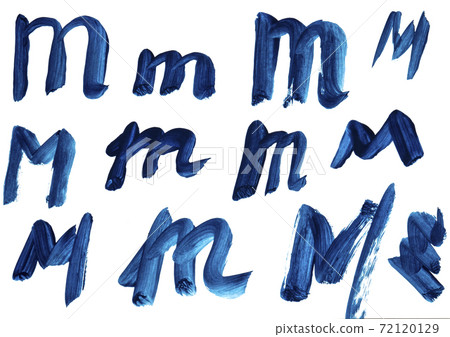 The letter M is drawn in different versions. - Stock Illustration ...