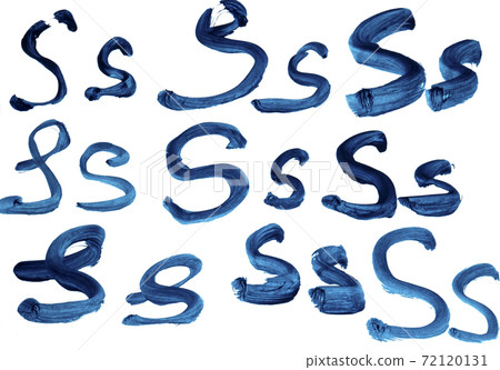 The letter S is drawn in different versions. - Stock Illustration ...