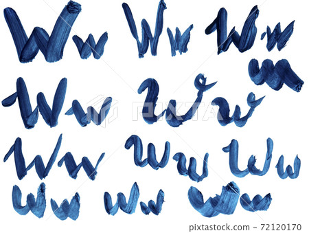 The letter W is drawn in different versions. - Stock Illustration ...