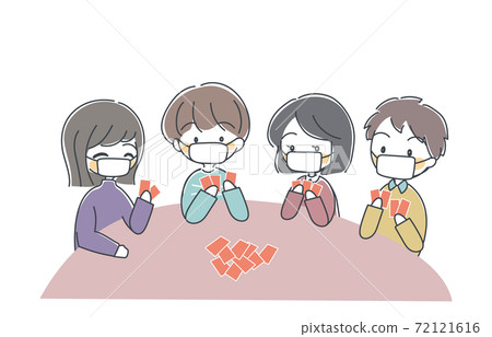 Illustration vector of people playing cards... - Stock Illustration ...