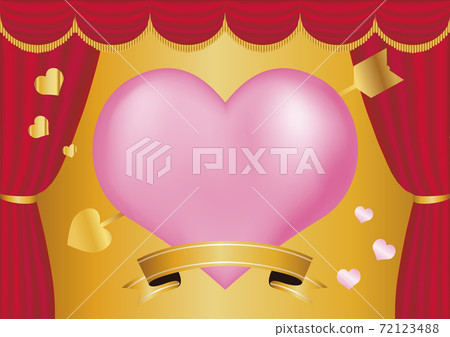 Valentine heart curtain background copy space... - Stock Illustration ...