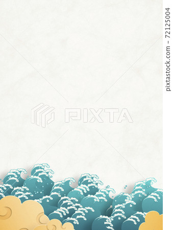 Japanese-style background material:... - Stock Illustration [72125004 ...