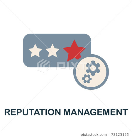 Reputation Management icon. Simple line element... - Stock Illustration ...