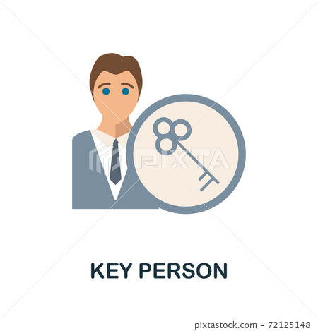 Key Person flat icon from reputation management... - Stock Illustration ...