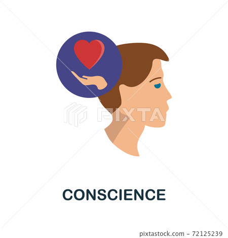 Conscience icon. Simple element from... - Stock Illustration [72125239 ...