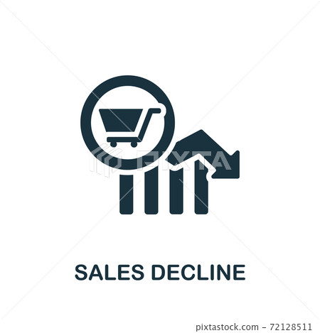 Sales Decline icon. Simple element from Crisis... - Stock Illustration ...