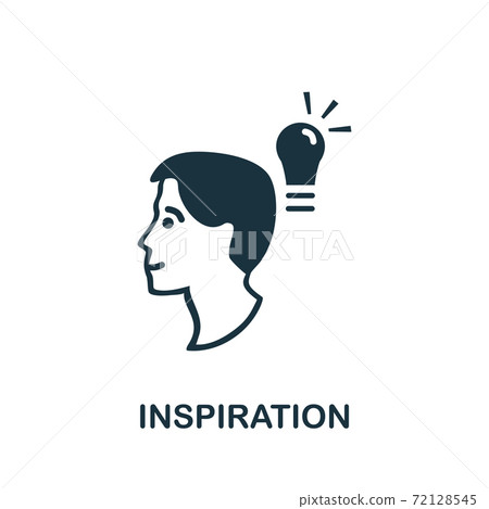 Inspiration icon. Simple illustration from... - Stock Illustration ...