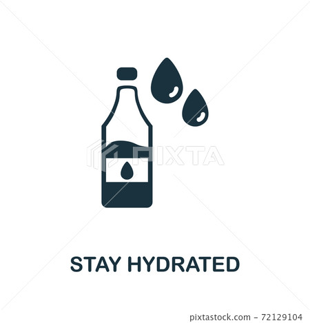 Stay Hydrated icon. Simple illustration from... - Stock Illustration ...