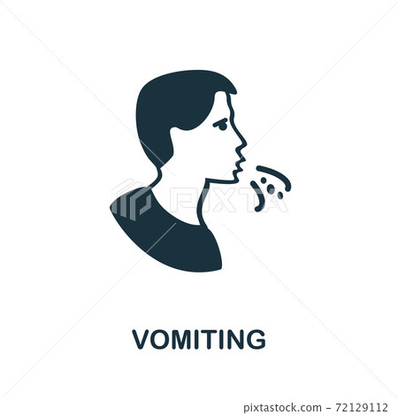 Vomiting icon. Simple illustration from... - Stock Illustration ...