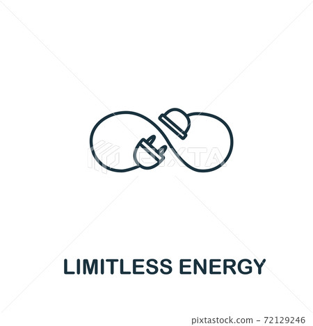 Limitless Energy icon from clean energy... - Stock Illustration ...