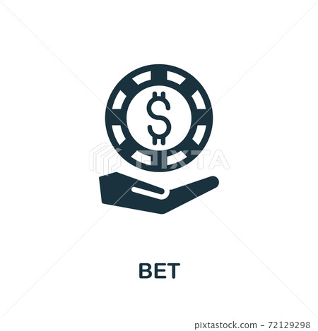 Bet icon. Simple element from casino... - Stock Illustration [72129298 ...