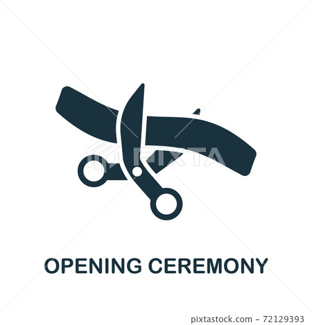 Opening Ceremony icon. Simple element from... - Stock Illustration ...