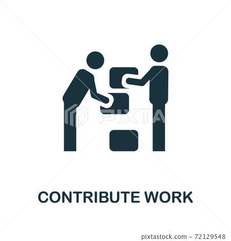Contribute Work icon. Simple element from... - Stock Illustration ...