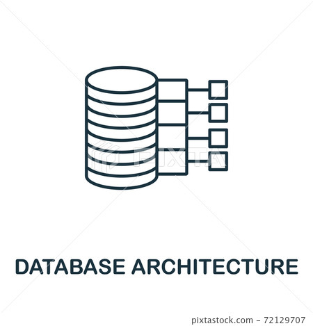 Database Architecture icon. Line style element... - Stock Illustration ...