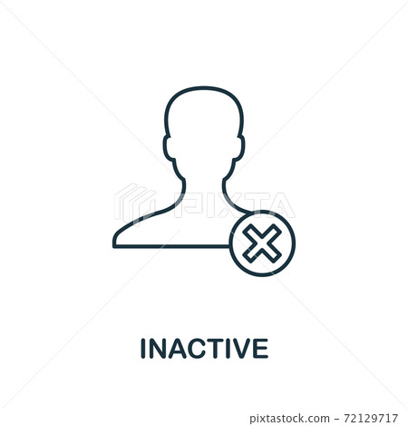 Inactive icon. Line style element from... - Stock Illustration ...
