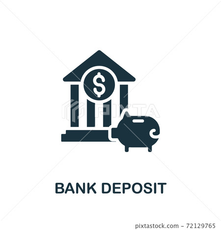 Bank Deposit icon. Simple element from banking...-插圖素材 [72129765] - PIXTA圖庫