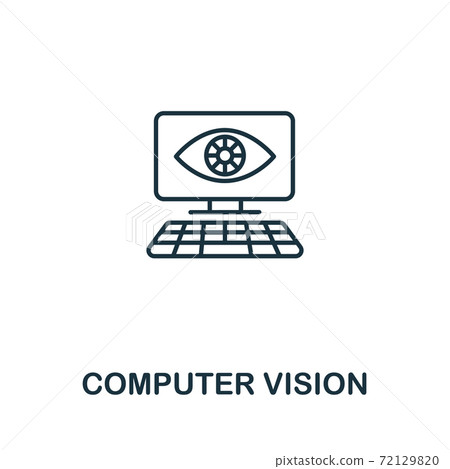 Computer Vision icon from artificial... - Stock Illustration [72129820 ...