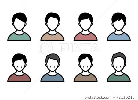 Male (young / middle-aged) icon set / young /... - Stock Illustration ...