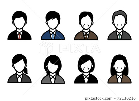 Men's and women's (young / middle-aged) icon... - Stock Illustration ...