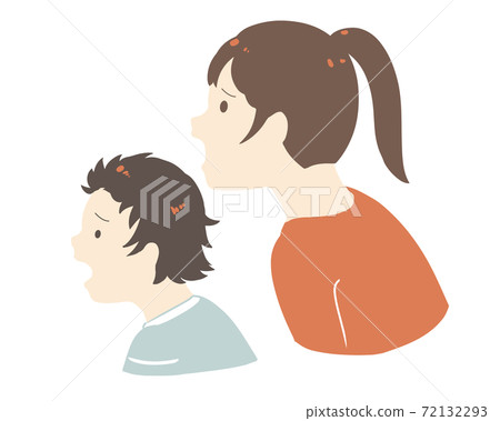 Disappointed parent and child sideways (no line) - Stock Illustration ...