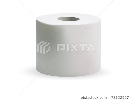 Toilet paper roll packaging on white background - Stock Illustration ...