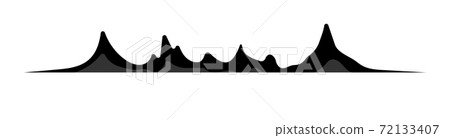 Sound wave peak isolated on white background - Stock Illustration ...