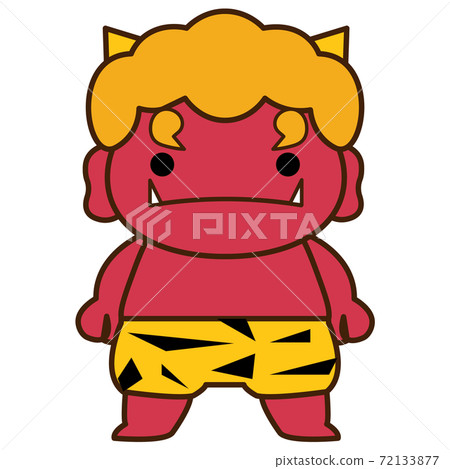 Cute red demon illustration - Stock Illustration [72133877] - PIXTA