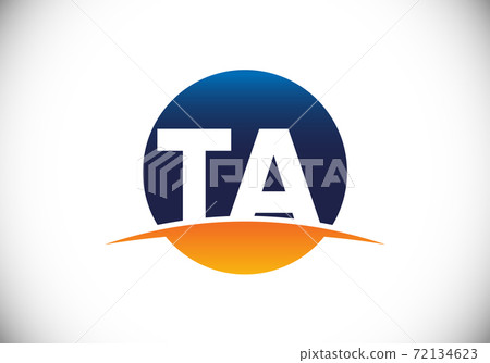 Initial Monogram Letter T A Logo Design Vector...-插圖素材 [72134623] - PIXTA圖庫
